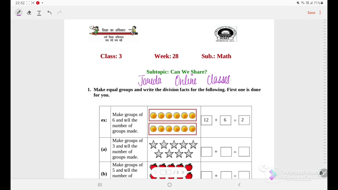 SCERT Class 3 Maths Worksheet Solution Week 28 (21/12/21) - YouTube