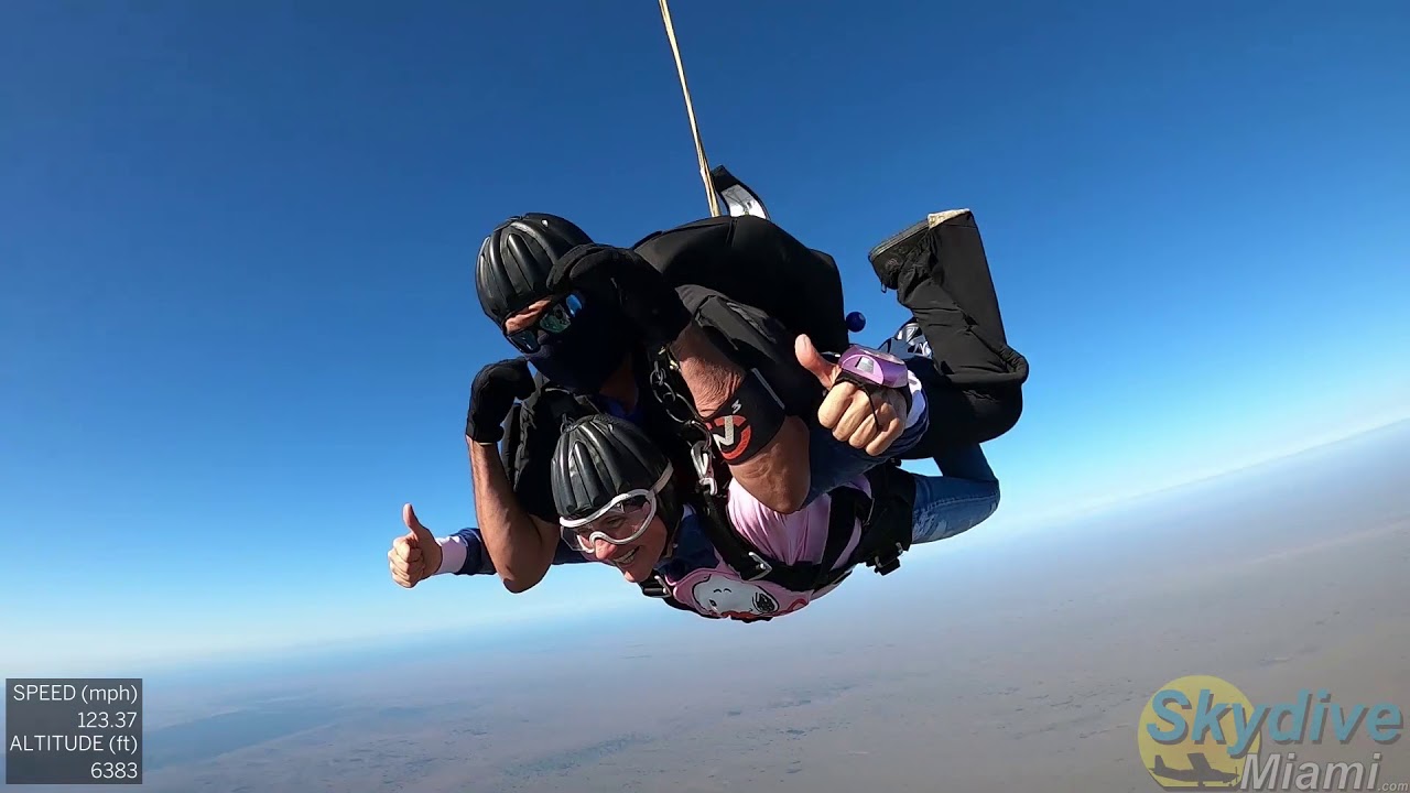 Sherry's extreme skydive at Skydive Miami 01 01 2020 - YouTube