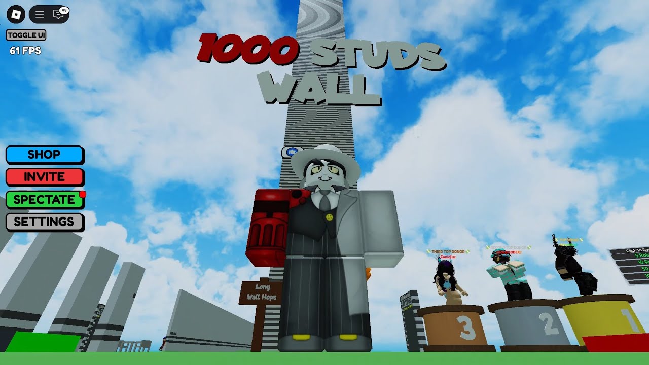 Easiest method to climb 1000 Studs Wall in Wall Hop Practice (Roblox ...