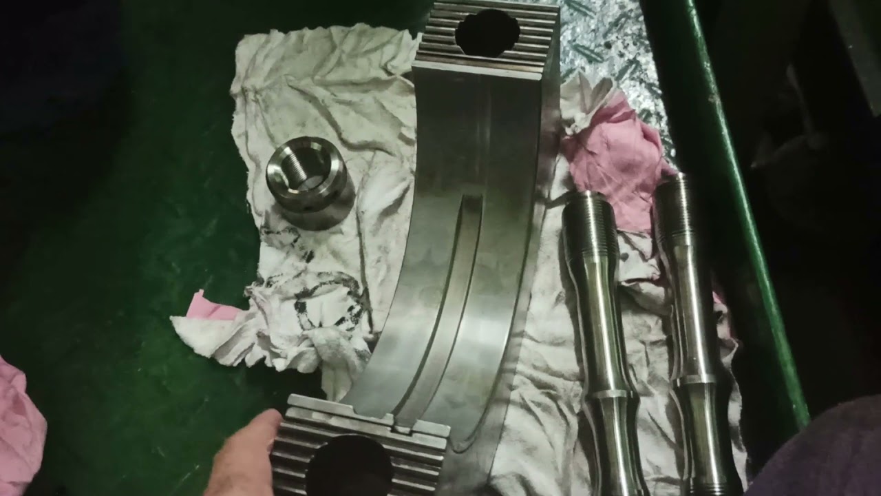 MAN B&W DG PISTON OVERHAULING - YouTube