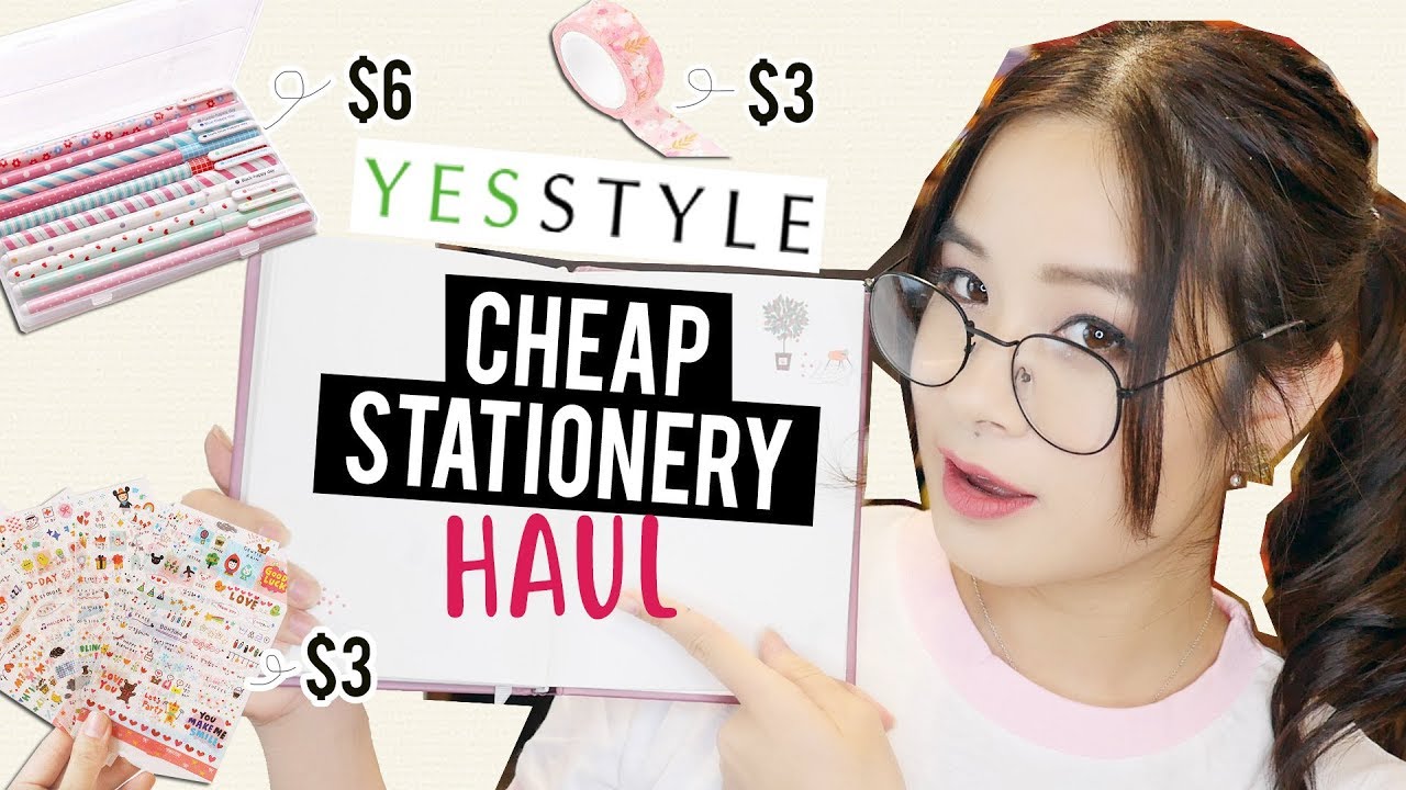I TRIED CHEAP & CUTE STATIONERY FROM YESSTYLE! | Back to School Haul ...