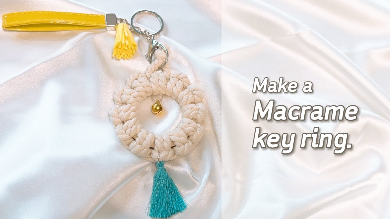Make a Macrame key ring/마크라메 미니 열쇠고리 만들기/मैक्रैम/マクラメ/매듭공예 - YouTube