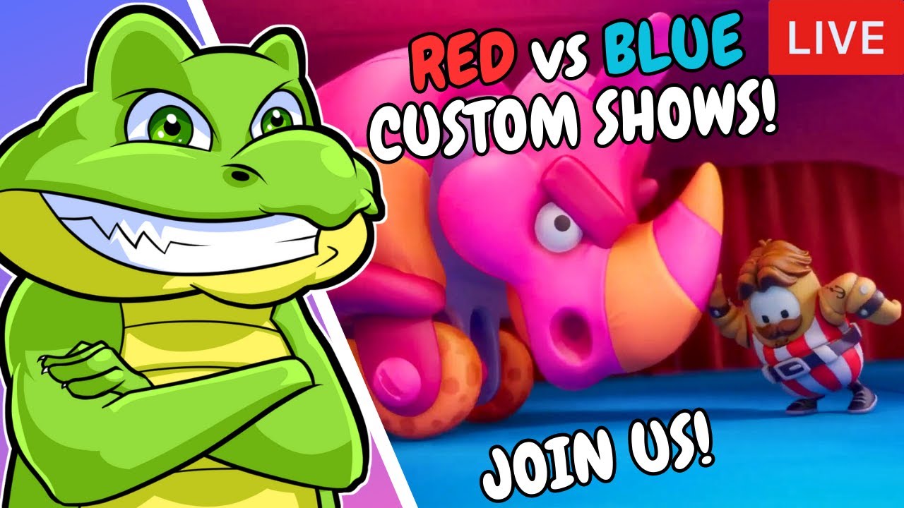LIVE | CODE: 1MSPZ | Fall Guys | Red vs Blue Leaderboard Custom show ...