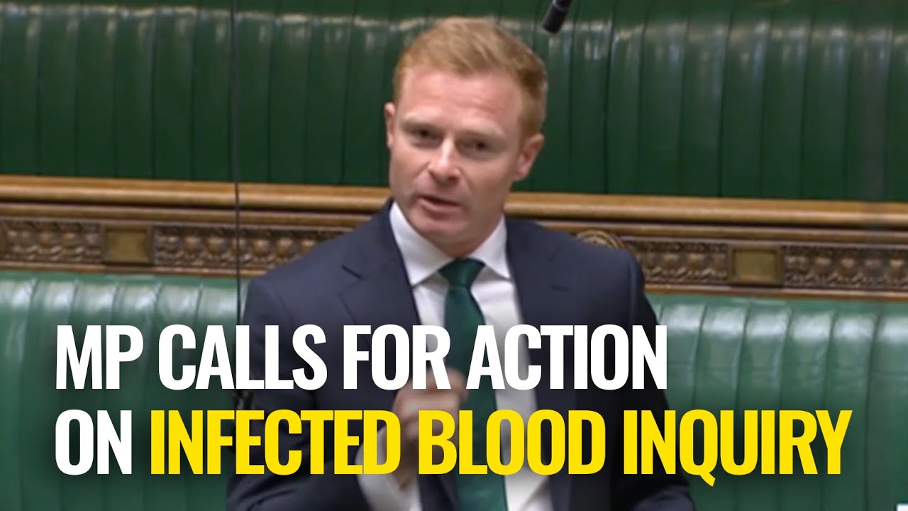 Robbie Moore MP calls for action on Infected blood - YouTube