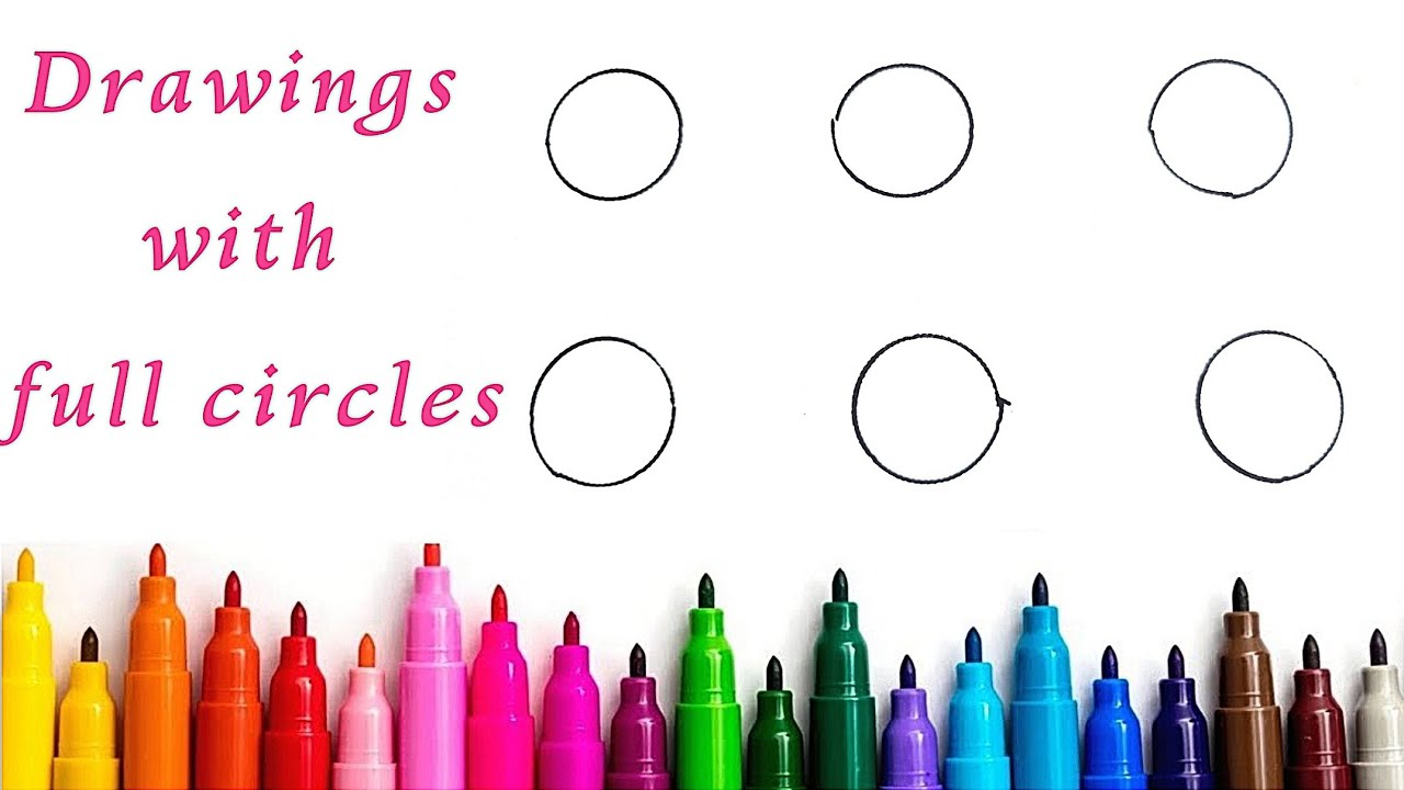 How to draw animals using circles | Simple drawings using circles ...