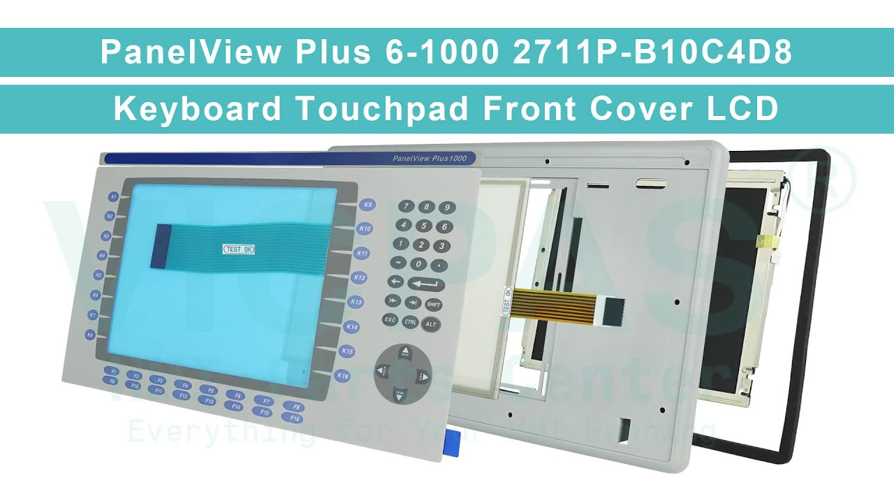 2711P-B10C4D8 PanelView Plus 6 1000 Terminals Touch Panel Membrane ...