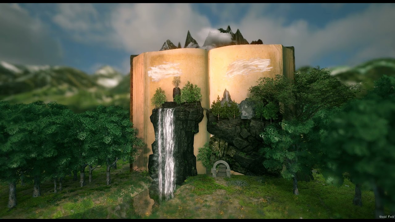 Book's refuge | Free animated motion background | Fantasy scenery ...