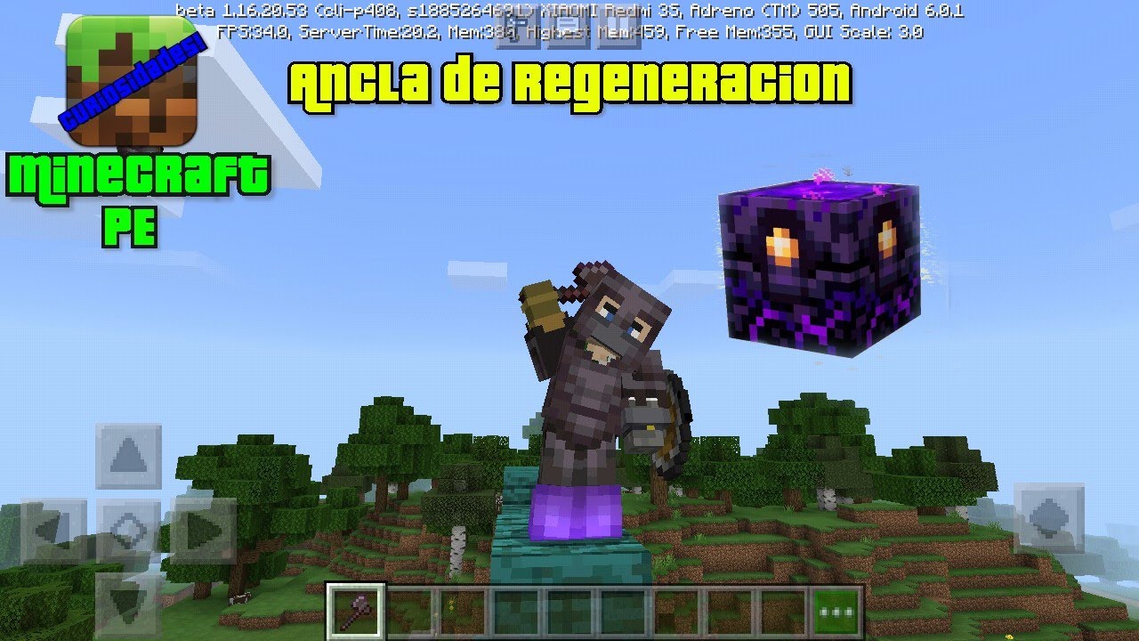 Curiosidades sobre el Ancla de Regeneracion Minecraft PE - YouTube