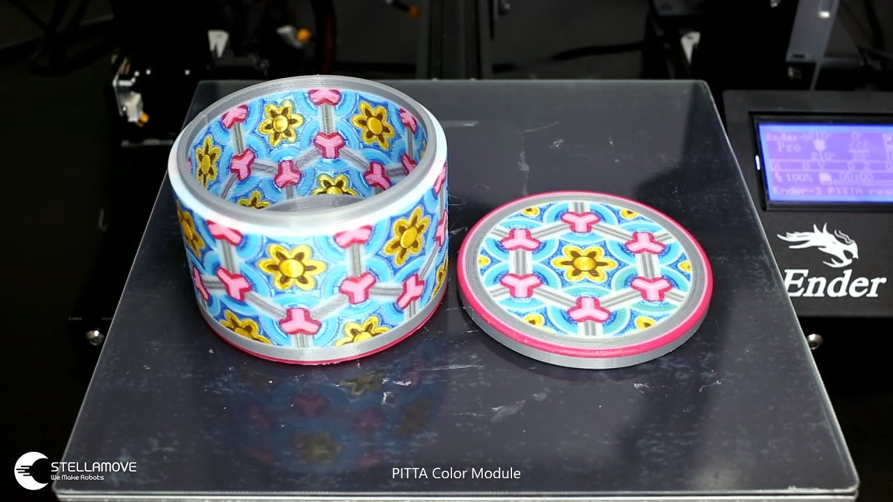 [PITTA_Color 3D Printing] Candy Box 8color_Time Lapse - YouTube
