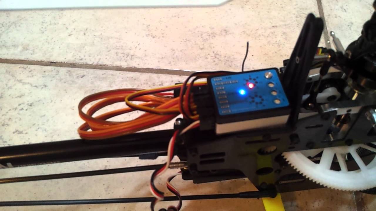 Hb800 fbl gyro setup step e - YouTube