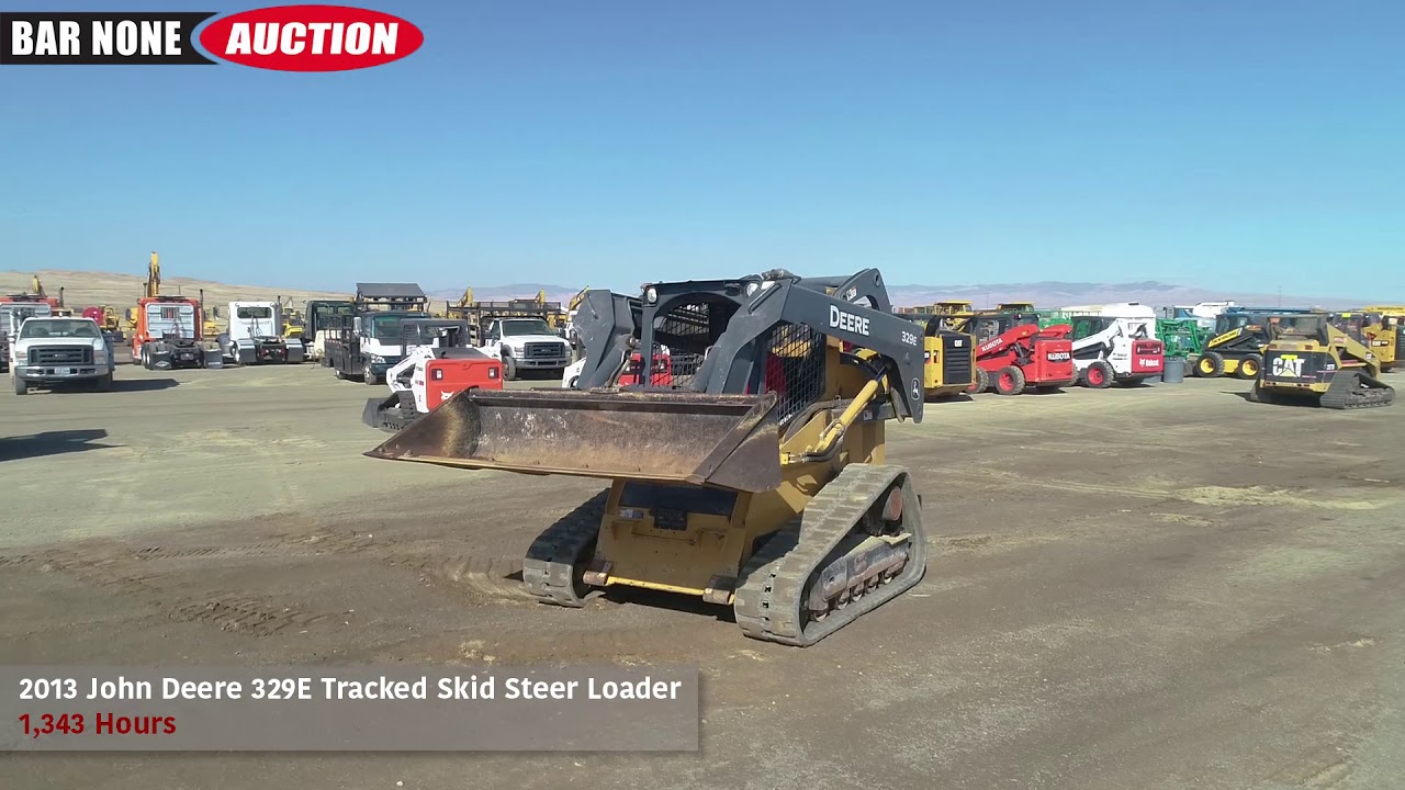 2013 John Deere 329E Skid Steer Track Loader - YouTube