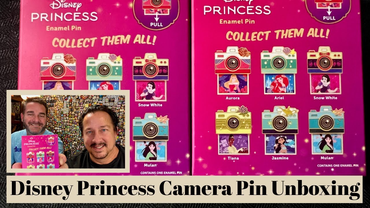 Disney Princess Camera Pin Unboxing with Dude&Jonny #disney #disneypins ...