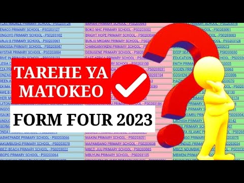 Je? MATOKEO YA FORM FOUR 2023 YANATOKA LINI? TAREHE YA MATOKEO CSEE ...