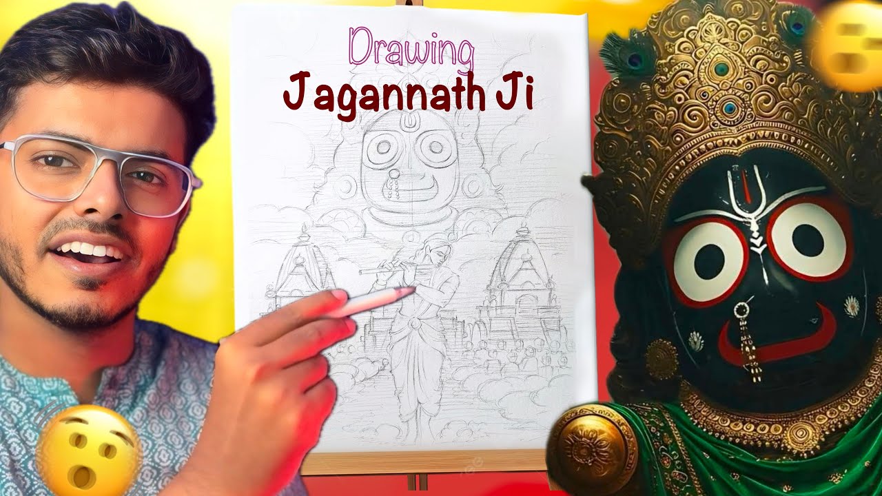 Rath Yatra Outline Drawing // Lord Jagannath Drawing Tutorial Step by ...
