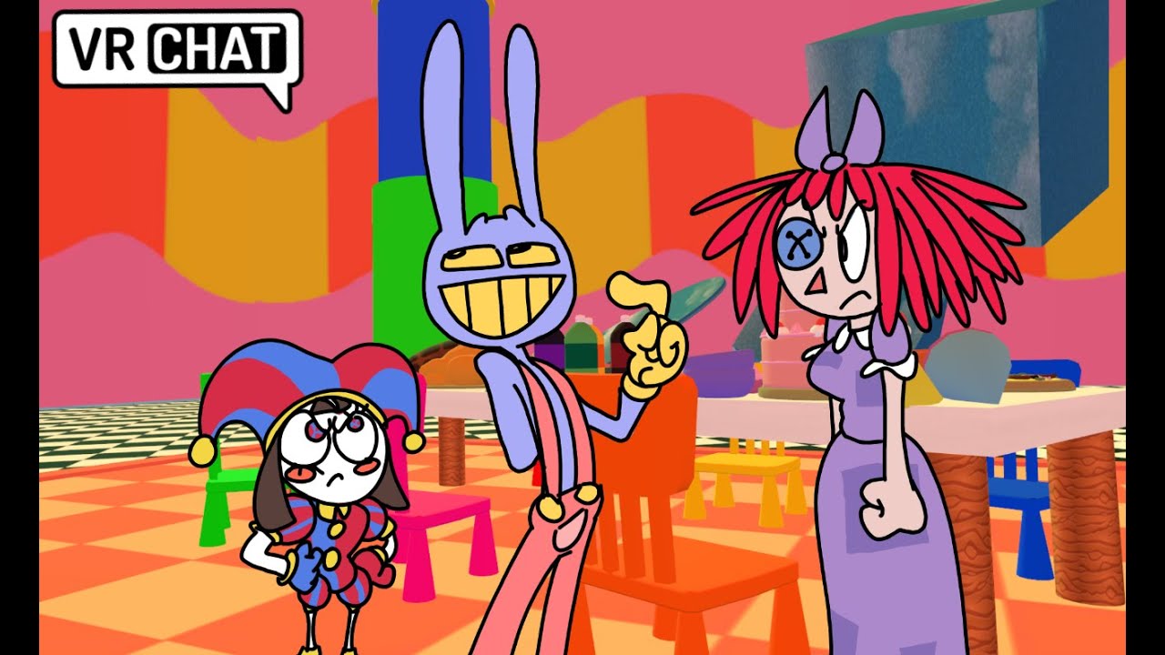 Jax annoys Pomni and Ragatha! Do they Fart?! | VRChat Funny Moments ...
