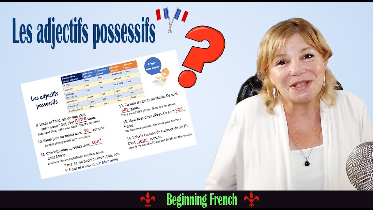 Beginner French: Talk about possession in French || Possessive ...