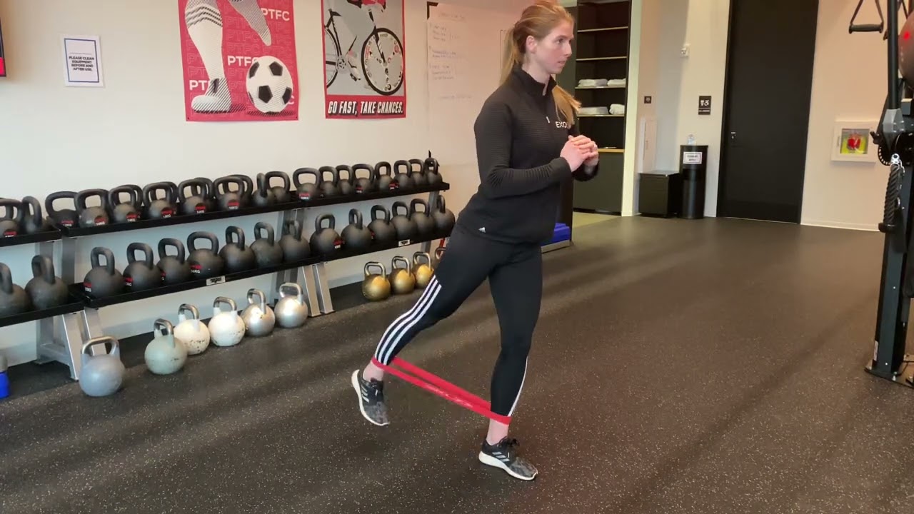 Mini Band Standing Hip Extension - YouTube