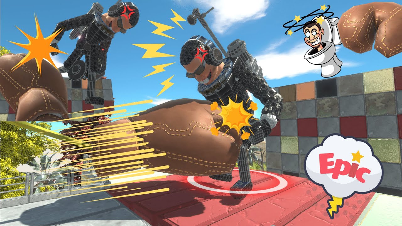 Epic Big Boxing Glove Punch to the Giant Wall - Animal Revolt Battle ...