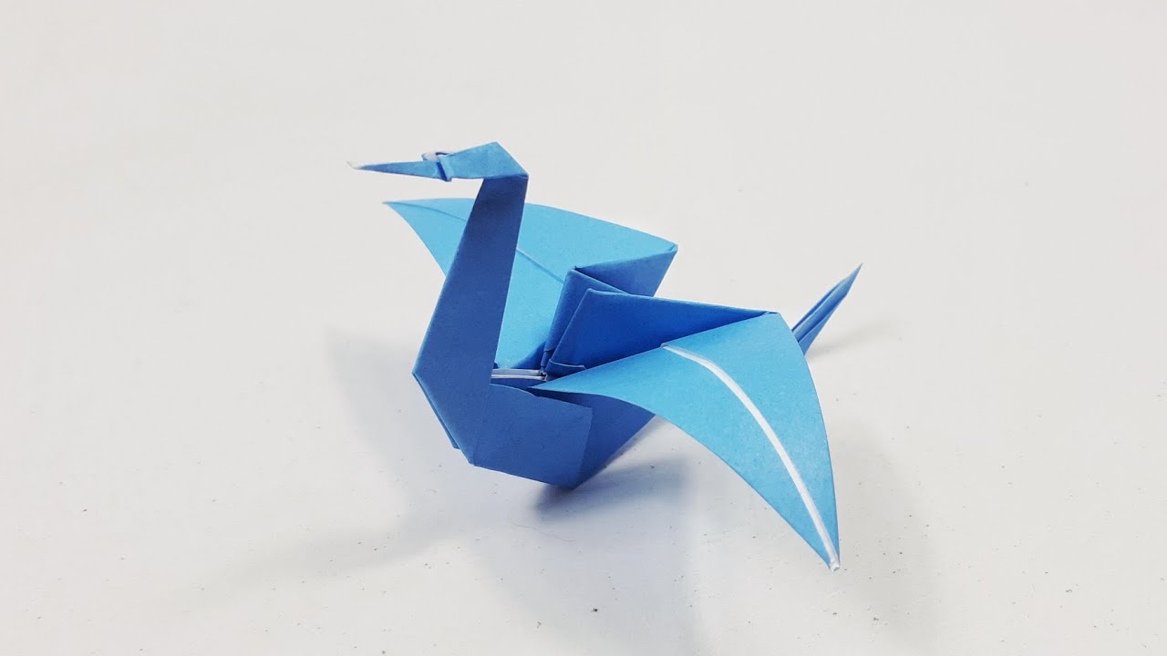 Origami Flyingg Stork tutorial - YouTube