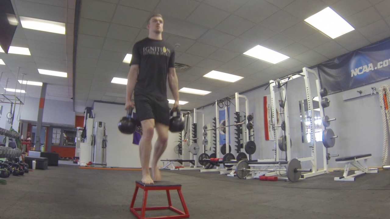 Two Kettlebells Step Up - YouTube