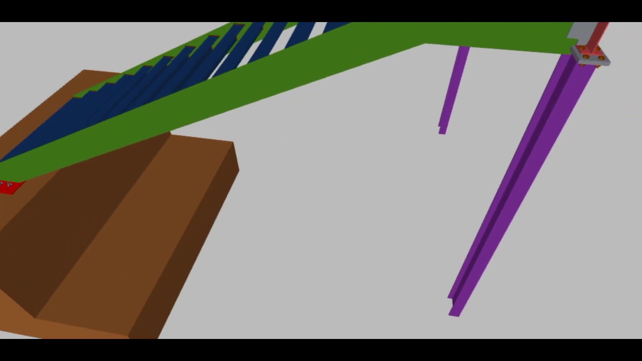 steel stair details (animation) - YouTube