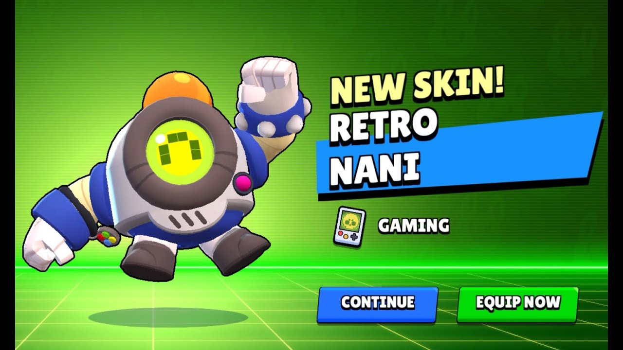 Brawl Stars NEW SKIN Retro Nani - YouTube