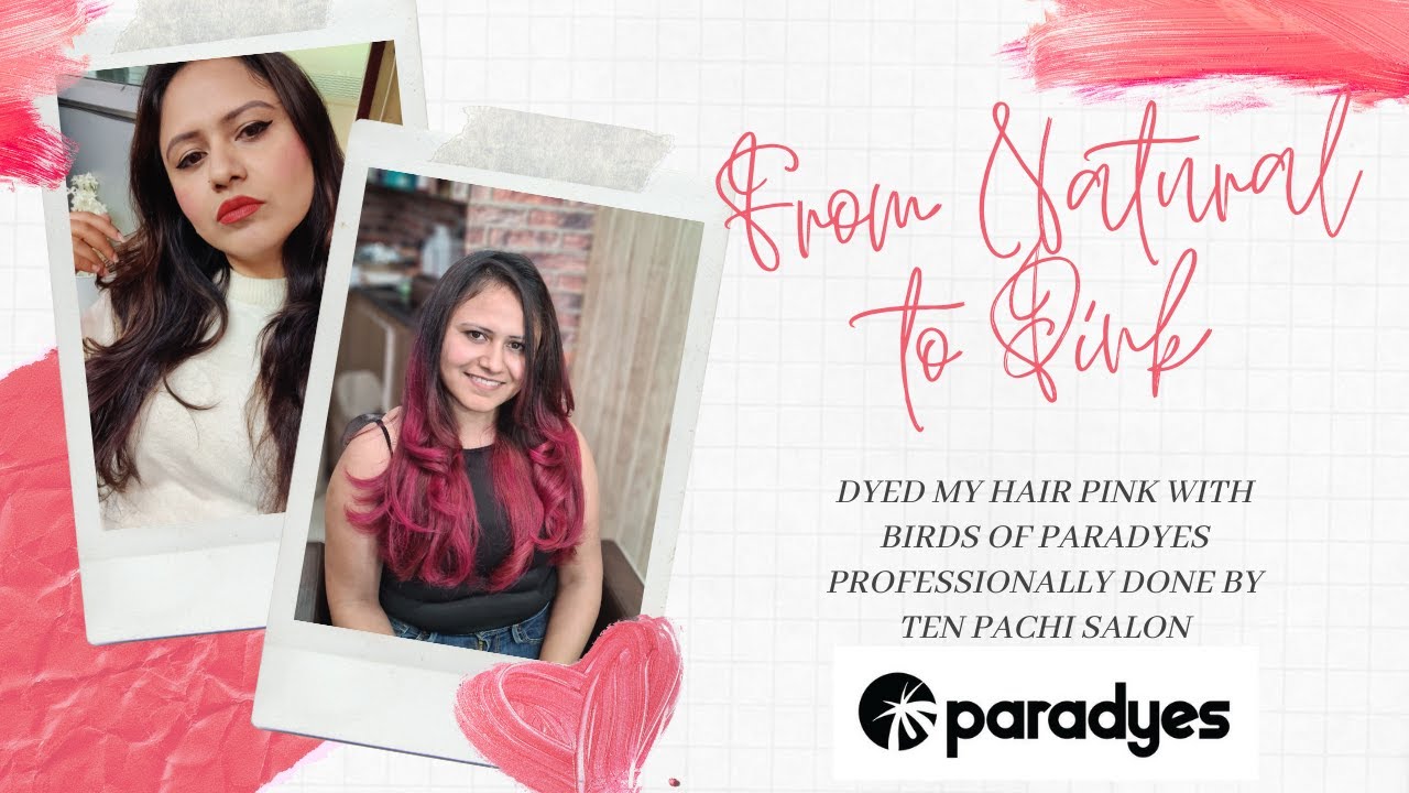 From natural to pink hair! With birds of paradyes! done by Ten Pachi ...