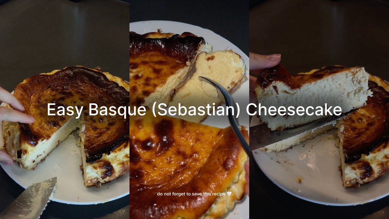 Easy Basque (Sebastian) Cheesecake - YouTube