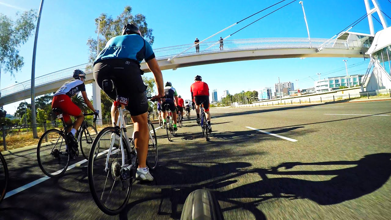 Freeway Bike Hike, Perth 2016 - Front View - YouTube
