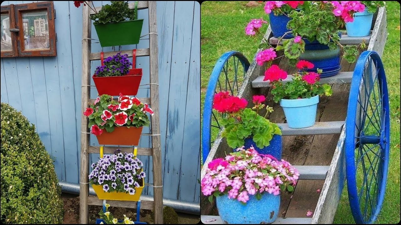 Creative Flower Pot Ladder Designs for Small Gardens | Space-Saving ...