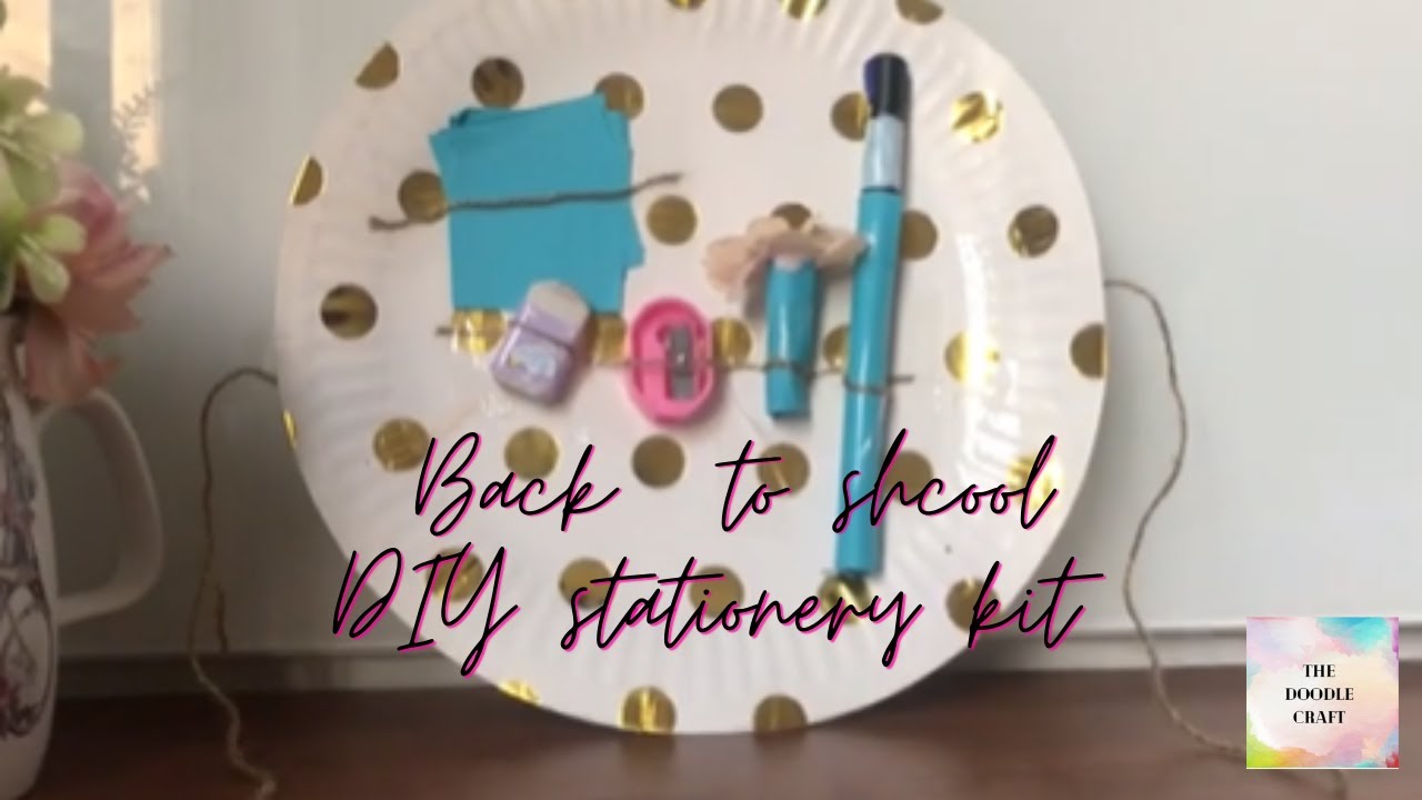 DIY Back to school stationery kit 💗💙|ONLY WITH PAPER AND TAPE |THE ...