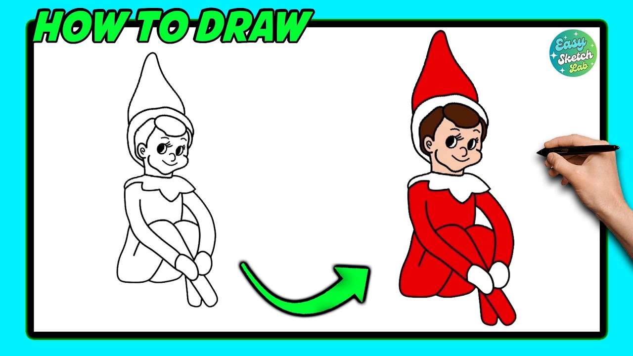How to Draw Christmas Elf - YouTube