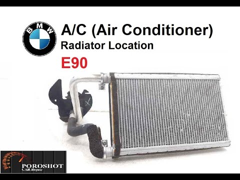 BMW e90 Air Conditioner Radiator Location - YouTube