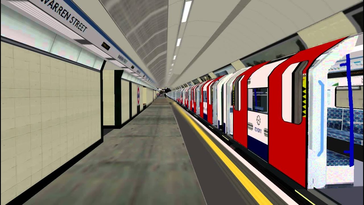 Victoria Line Train at Warren Street - Southbound - YouTube