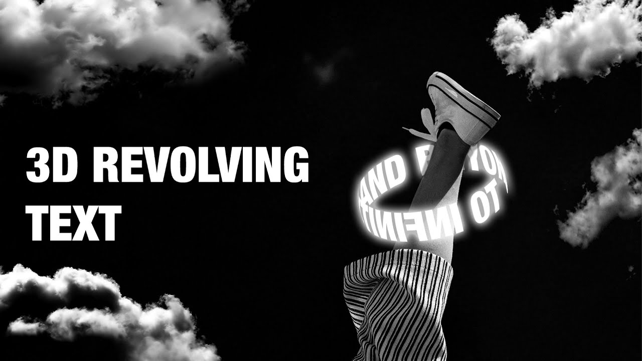 3D REVOLVING TEXT | PHOTOSHOP & ILLUSTRATOR TUTORIAL - YouTube