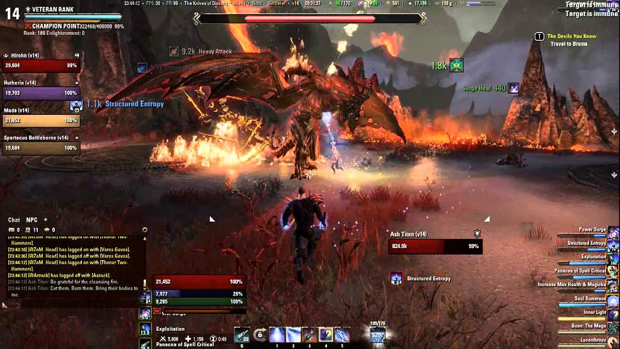 ESO- Veteran City of Ash, Ash Titan fight. DPS Sorc. - YouTube