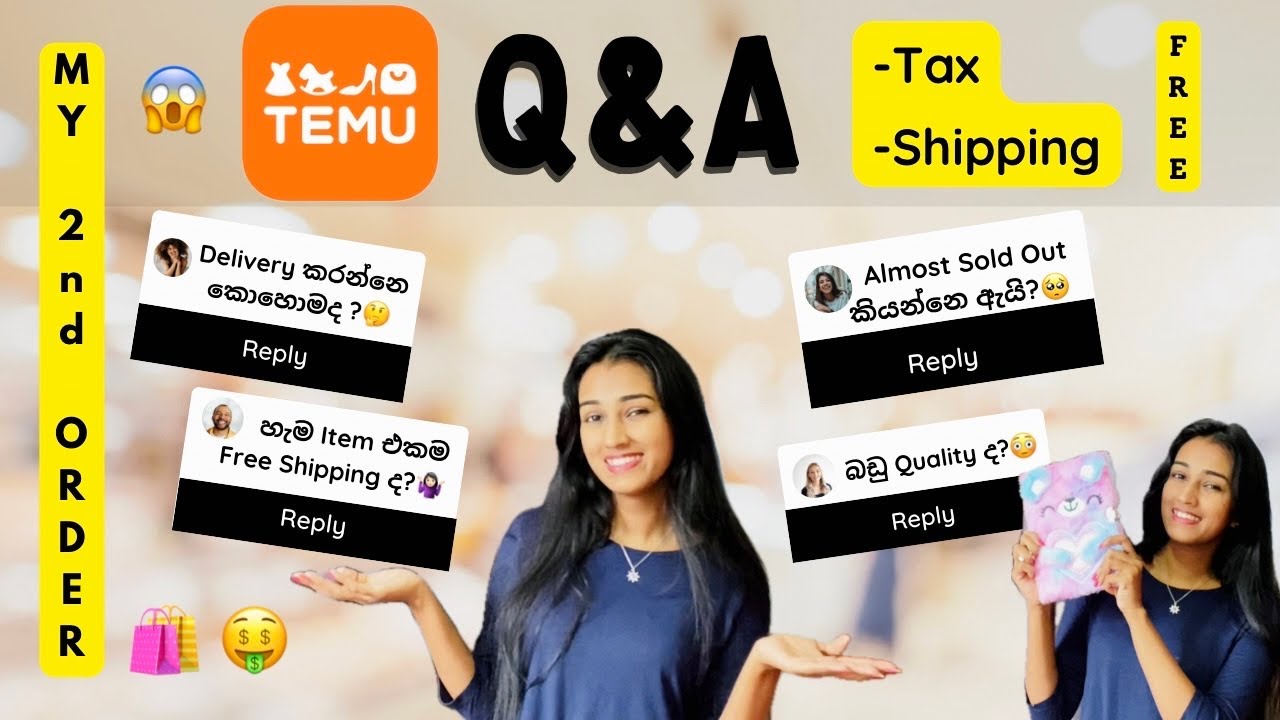 TEMU Shopping 2nd Order🤑🛍️|Q & A Session TEMU | TAX නෑ😱 | FREE Shipping ...