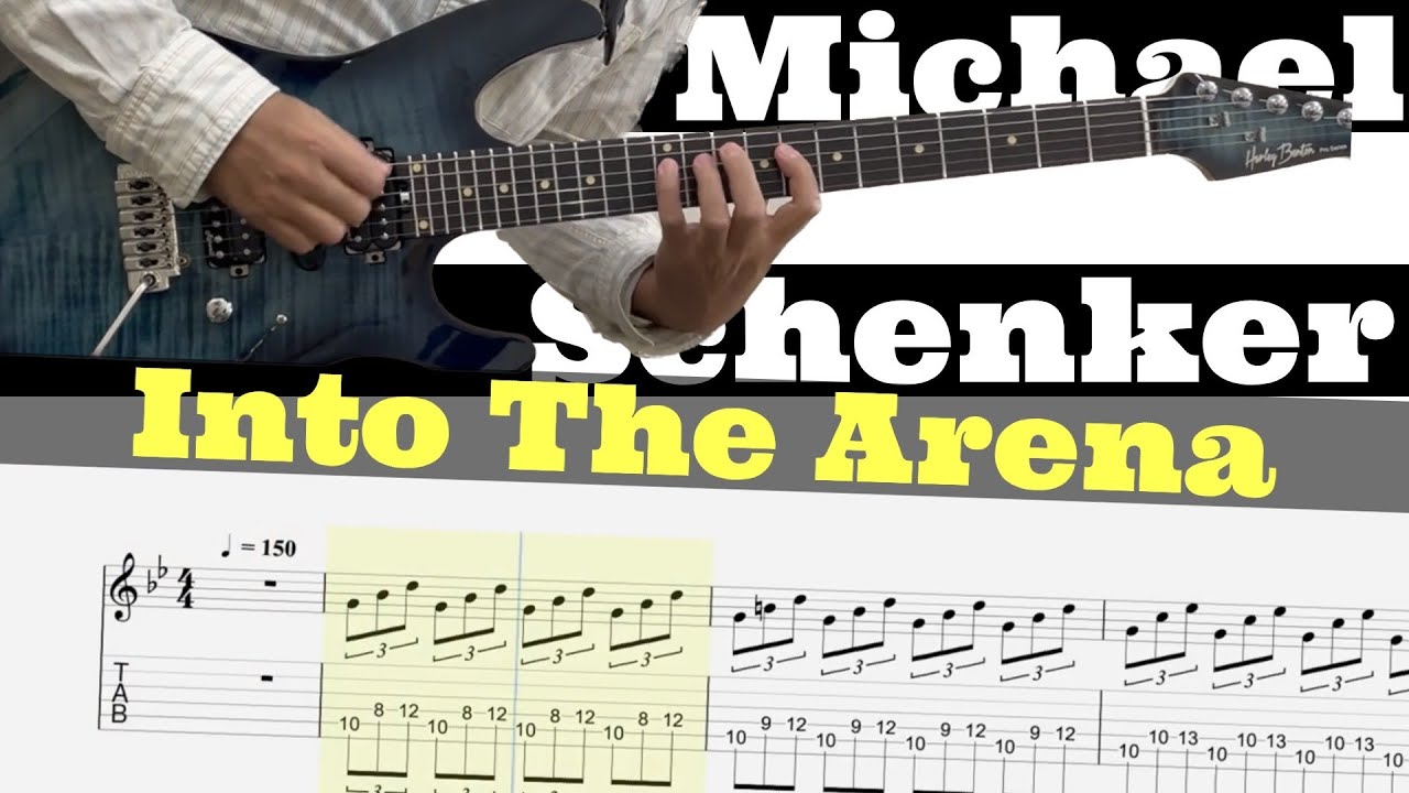 【Gt,TAB付】Into the Arena - Michael Schenker【サックリ解説！】 "3連アルペジオ・ピッキング強化 ...