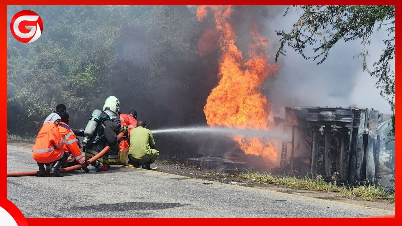 ASKARI POLISI na ZIMAMOTO 2 WANUSURIKA KIFO BAADA ya GARI LA MAFUTA ...