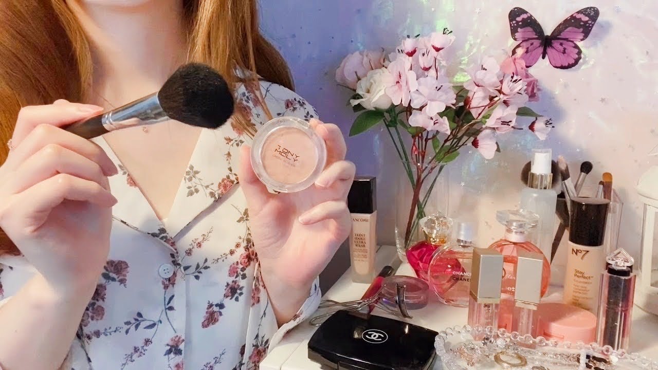 [한국어 ASMR] 🌸 벚꽃놀이 메이크업 💄 🌸Make up Role play - YouTube
