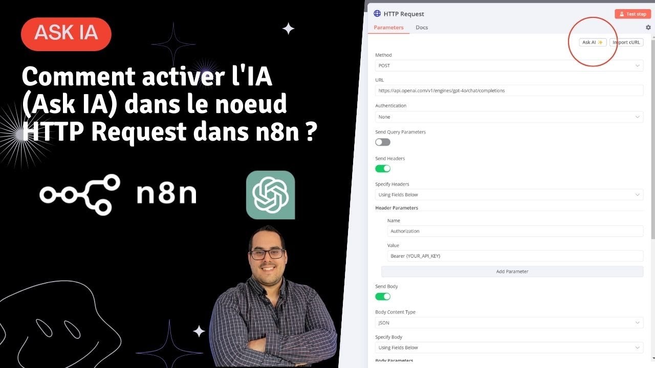 Comment activer l'IA (Ask IA) dans le noeud HTTP Request dans #n8n ...