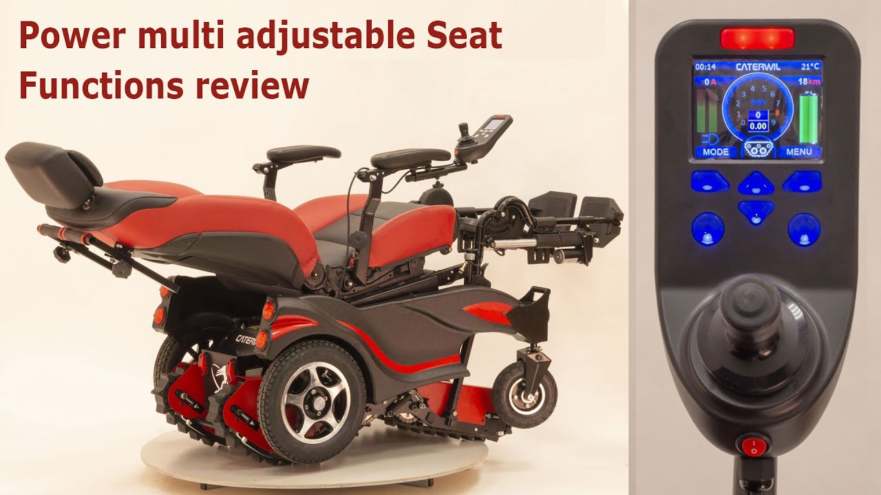 Wheelchair with Power Adjustable Seat - Luxury version - YouTube