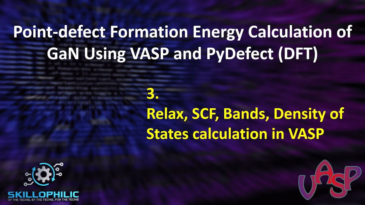 3. Relax, SCF, Bands, Density of States calculation in VASP - YouTube