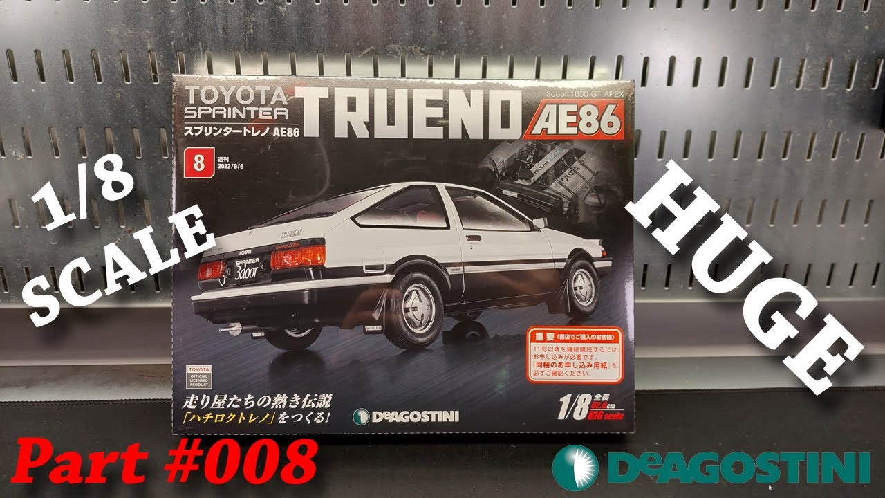 HUGE Toyota AE86 Model Kit Part #008! | DeAgostini 1/8 Scale Toyota ...
