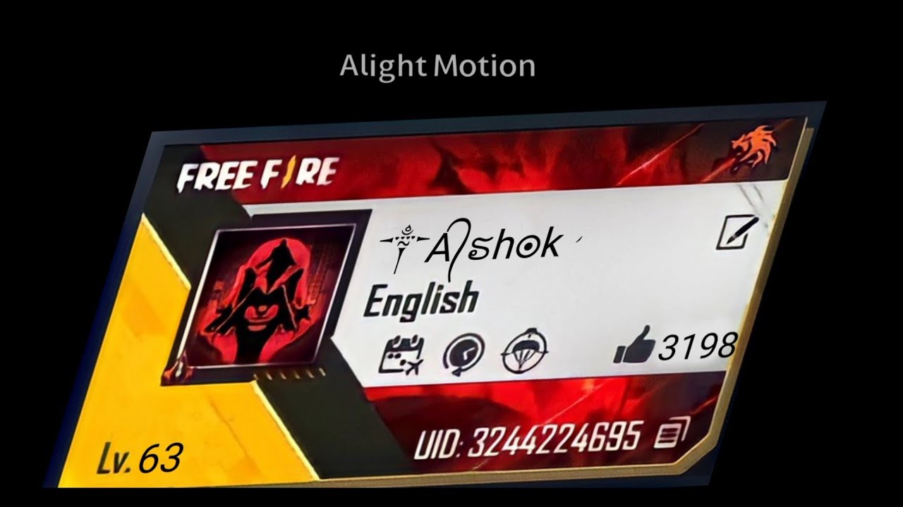 free fire profile photo editing video || free fire alight motion video ...