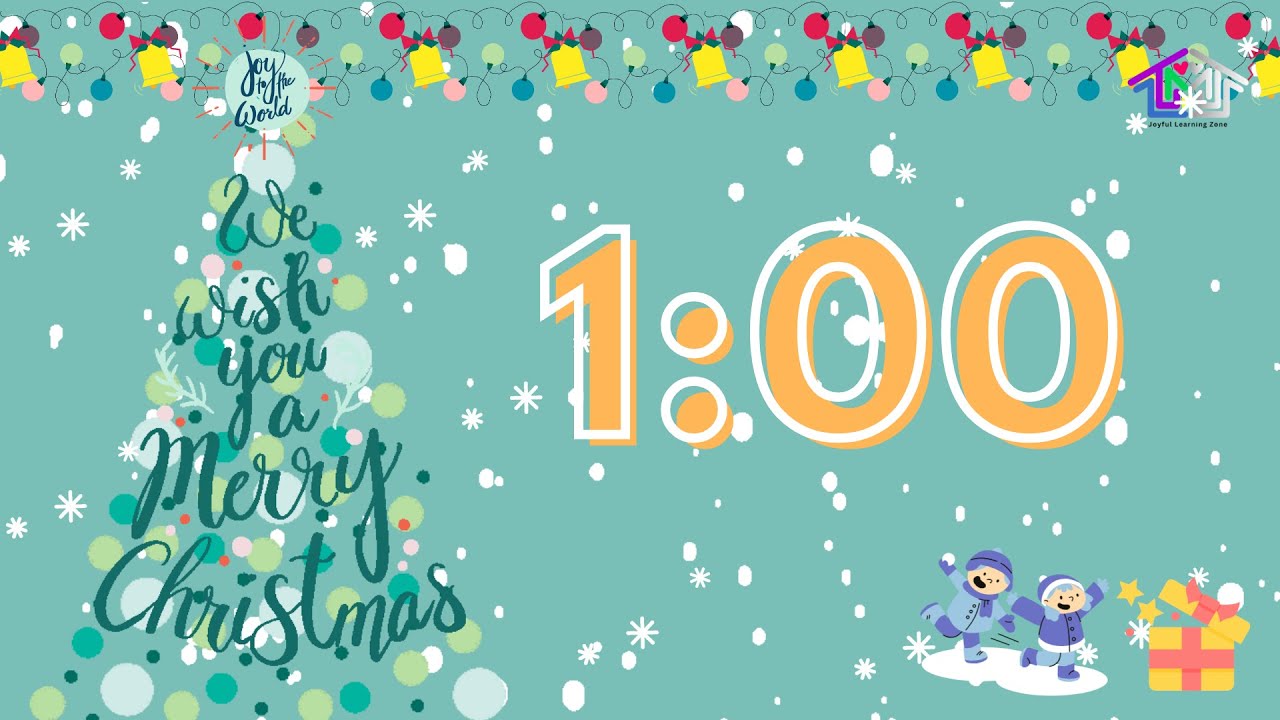 1-MINUTE COUNTDOWN TIMER WITH MUSIC | CHRISTMAS | GREEN 🤍🎼⏰🎄 - YouTube
