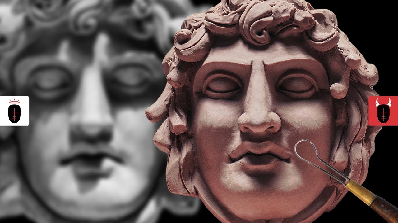 Medusa Clay Sculpture