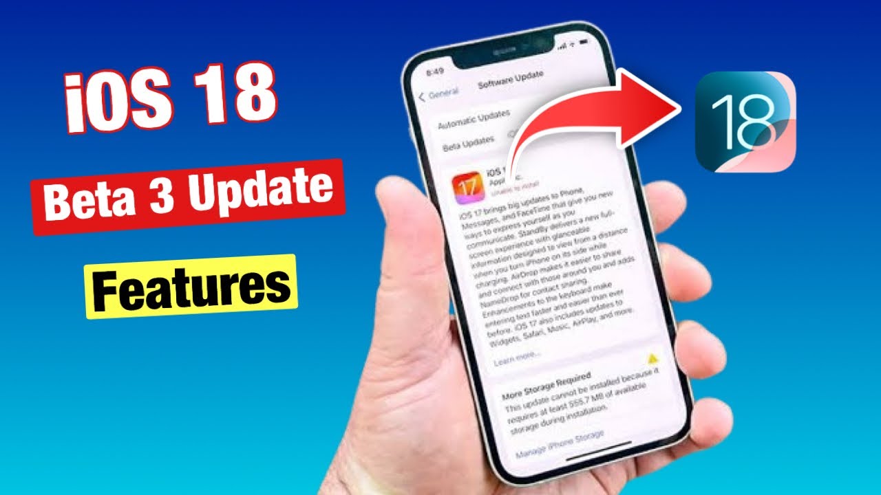 iPhone 13 iOS Beta 3 New Update Features | iOS 18 New Update Features - YouTube