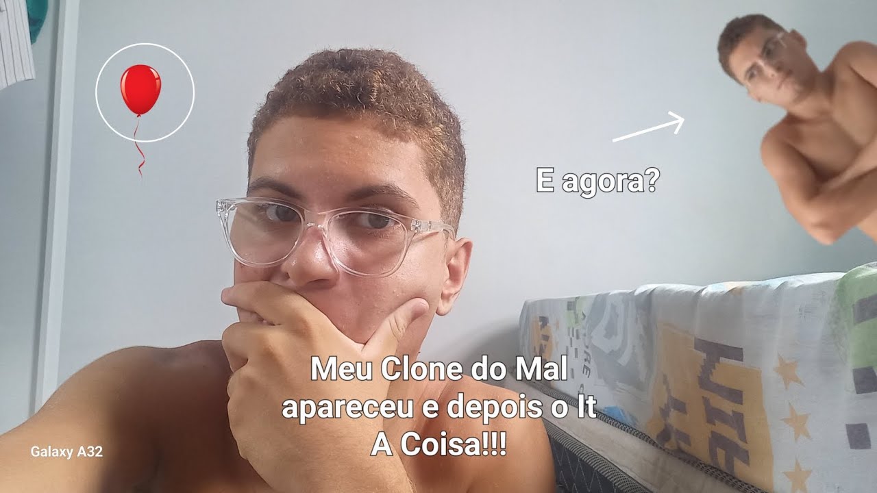 ENFRENTEI O MEU CLONE DO MAL COM A AJUDA DO MEU CLONE DO BEM E O IT A COISA APARECEU - YouTube