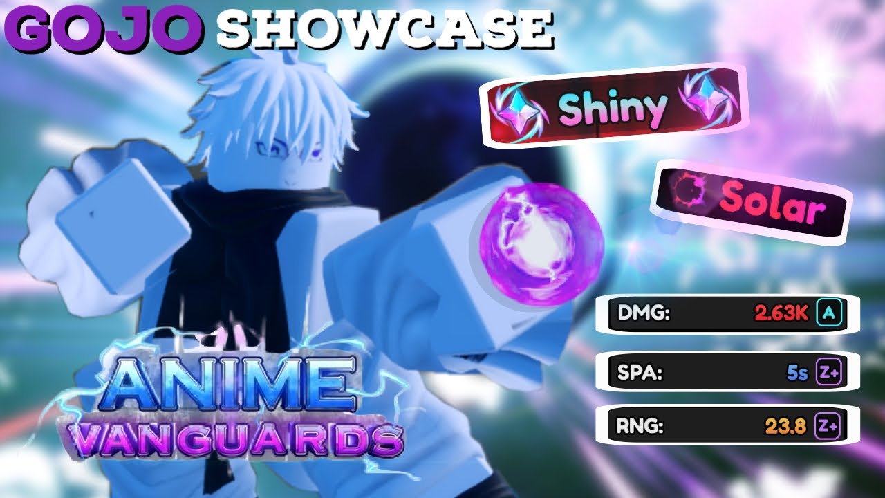 Showcasing 0.1% SHINY Gojo in (Anime Vanguards)! - YouTube